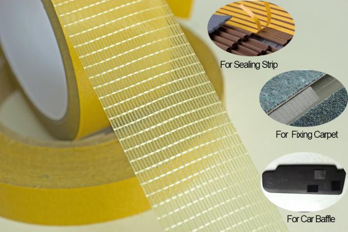 Plain Woven Double Sided Fiberglass Mesh Tape For Carpet Seaming And Fixed