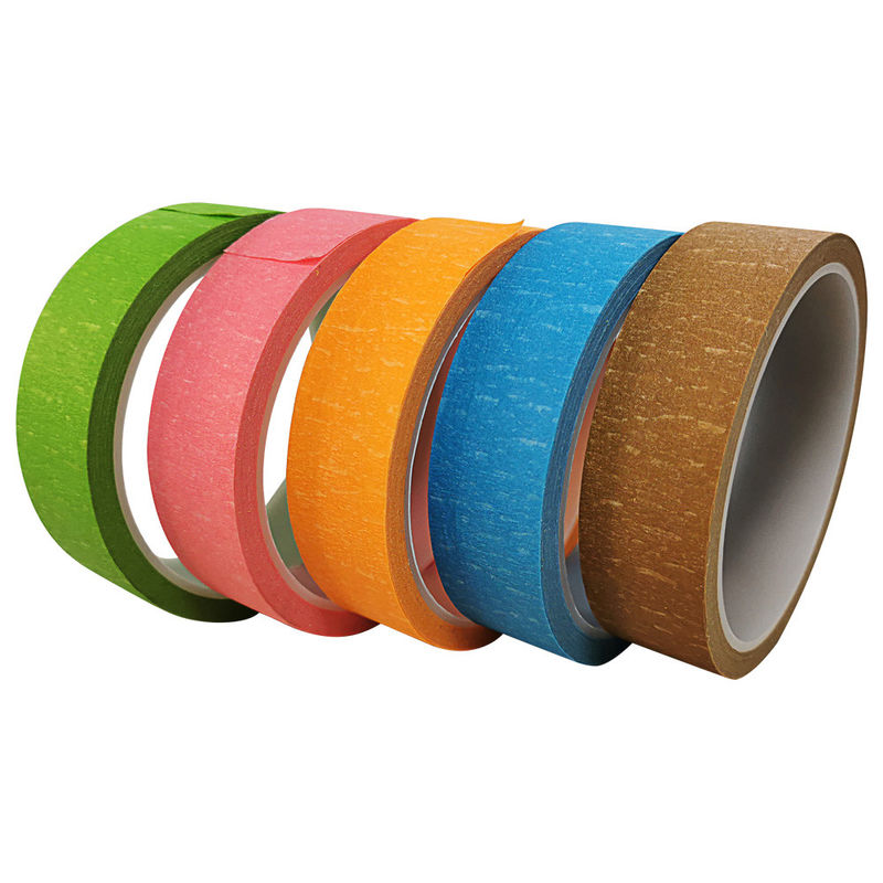 Waterproof Colored Masking Tape , Crepe Paper Colored Adhesive Tape ...